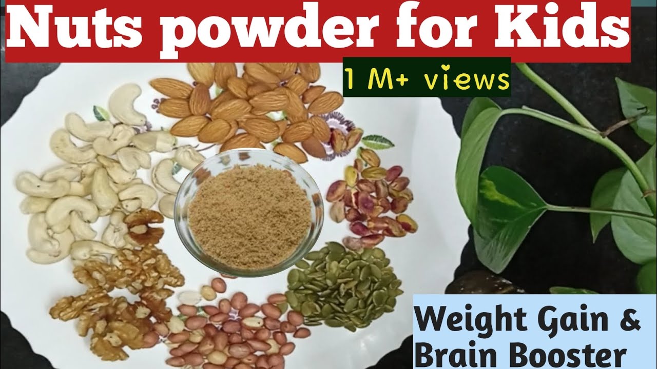Best nuts powder for kids 💯👌🏻weight gain, brain booster - YouTube