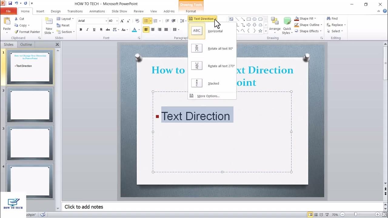 How to Change Text Direction in PowerPoint - YouTube