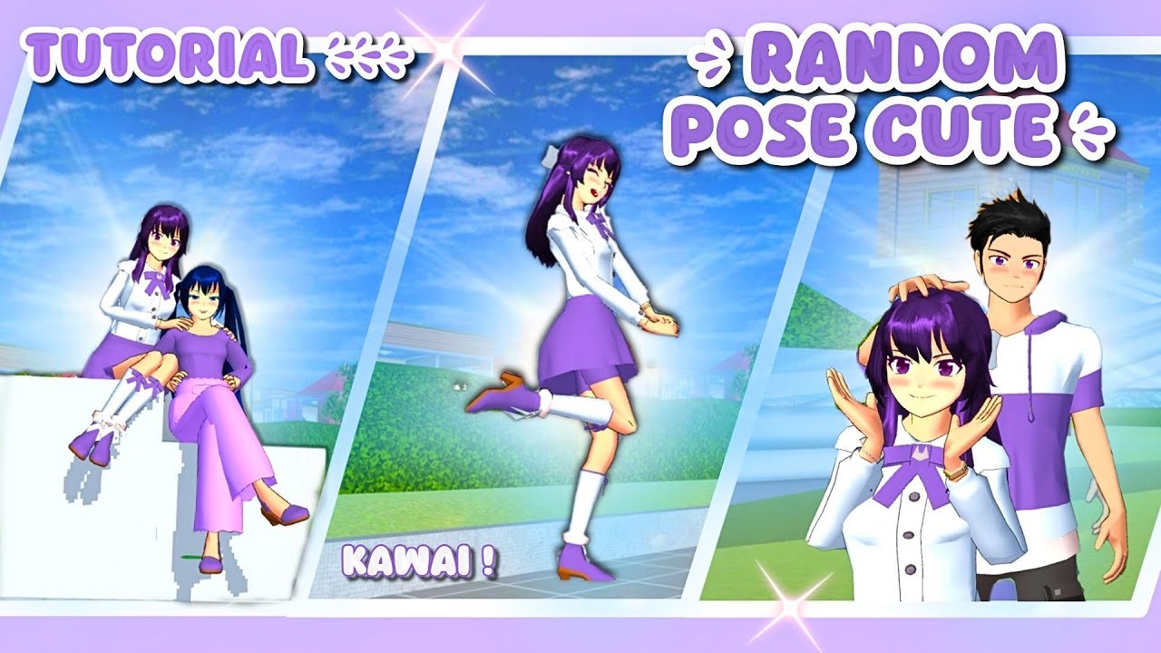 🌷 TUTORIAL RANDOM CUTE POSE || sakura school simulator - YouTube