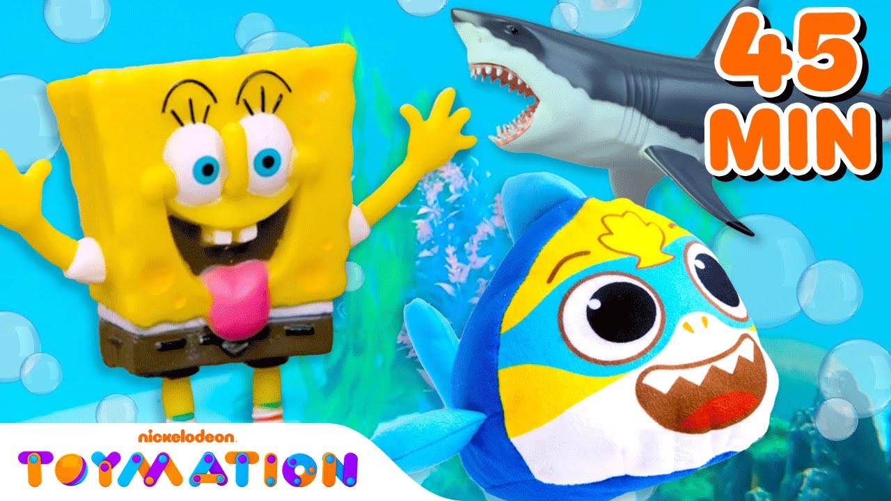 BEST Shark Rescues and Adventures w/ Baby Super Shark, SpongeBob ...