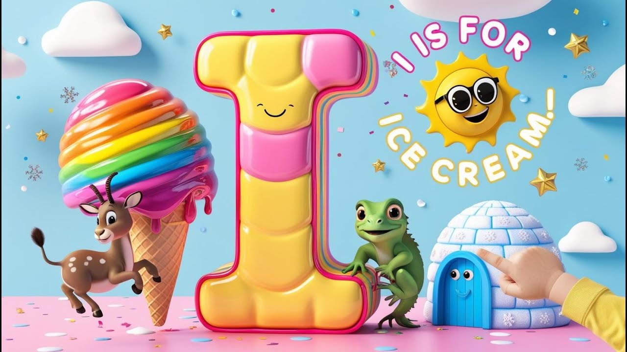 'I' is for Ice cream, Impala, Iguana, igloo & more! Learn ABC: Easy and ...