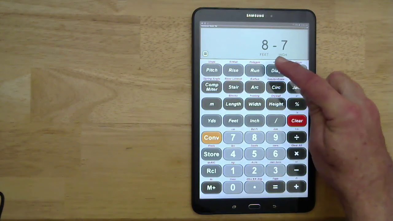 Construction calculator: entering feet and inches - YouTube