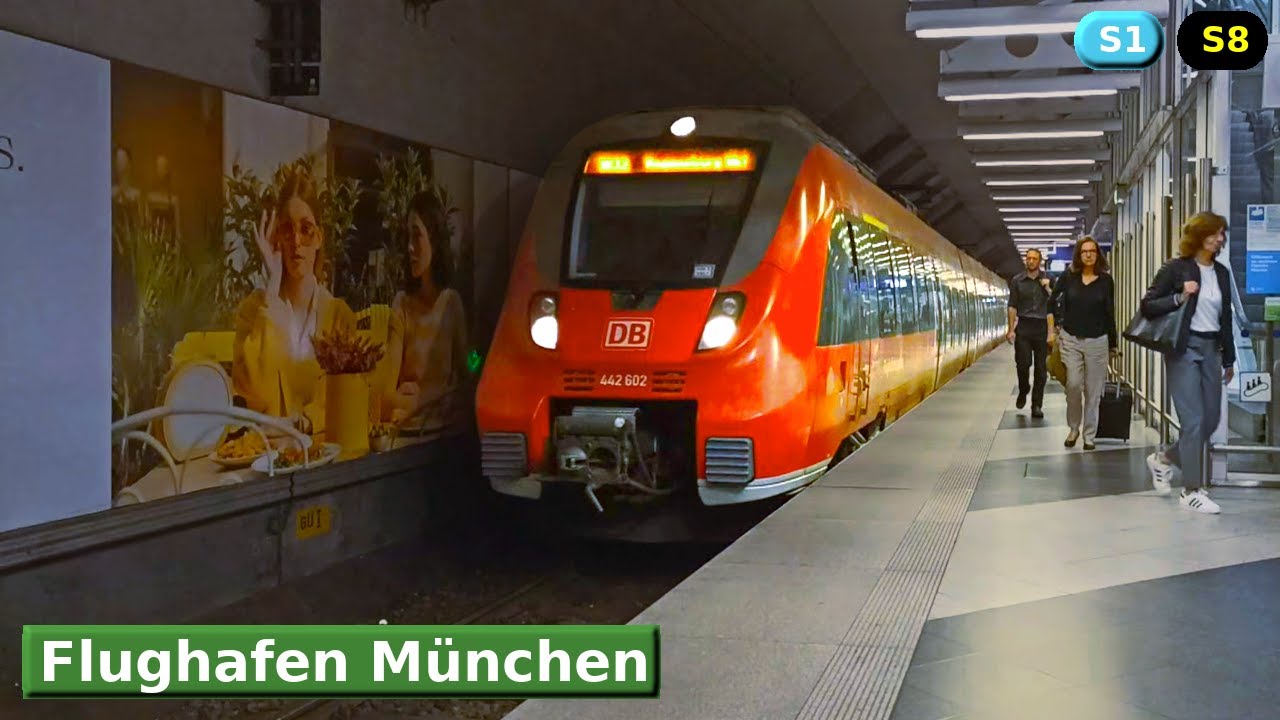 Munich Airport S1 - S8 : S-Bahn - Regionalbahn ( DB 423 - Bombardier ...