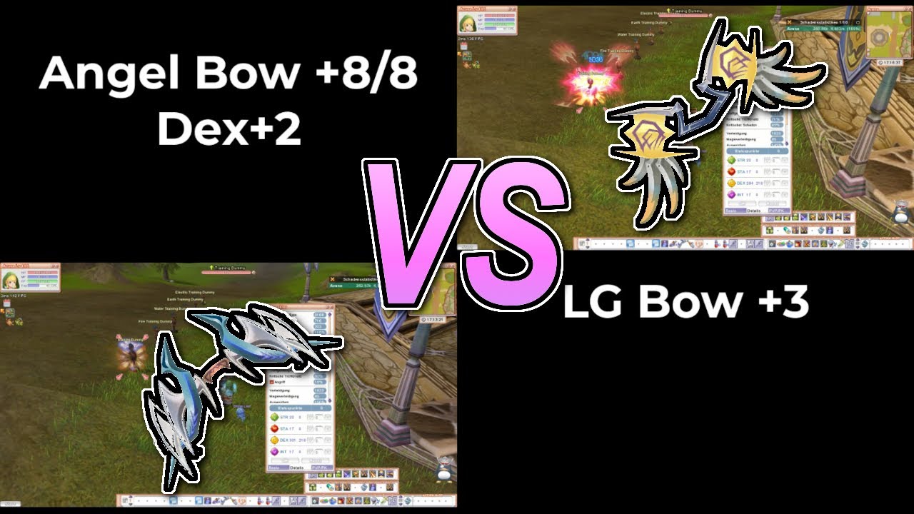 Flyff Universe - Angel Bow +8/8 vs Legendary Golden Bow +3, DMG ...