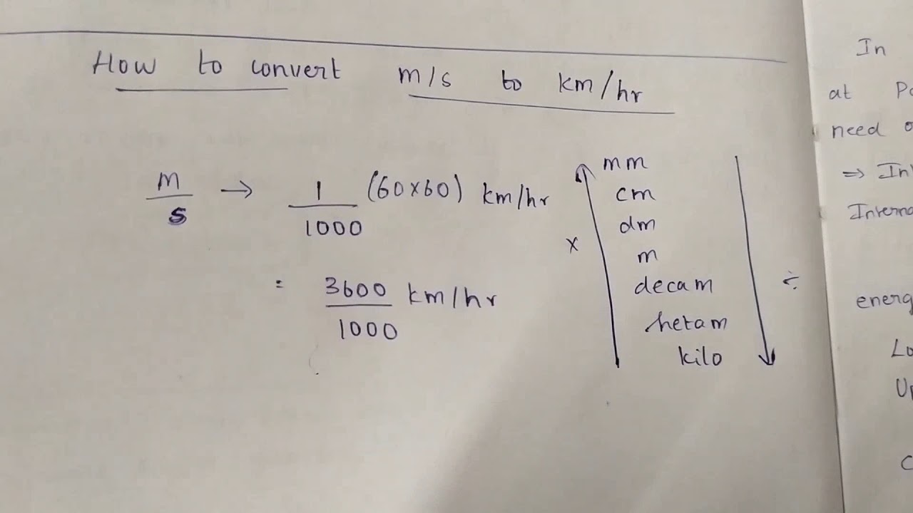 How To Convert Meter second To Kilometer hour in YouTube how-to-convert-meter-second-to-kilometer-hour-in-youtube