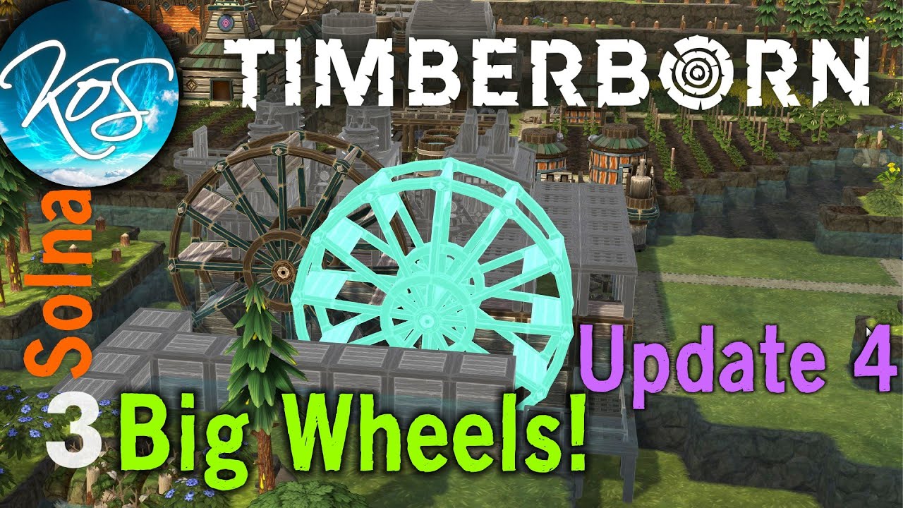 Timberborn Update 4! 3 - DOUBLE WATERWHEEL PROJECT - Let's Play, Iron ...