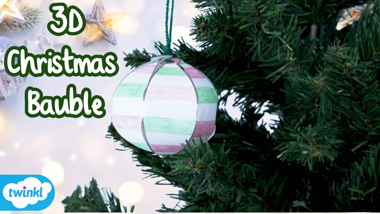 Easy 3D Paper Bauble Decorations | Festive Folded 3D Paper Baubles ...