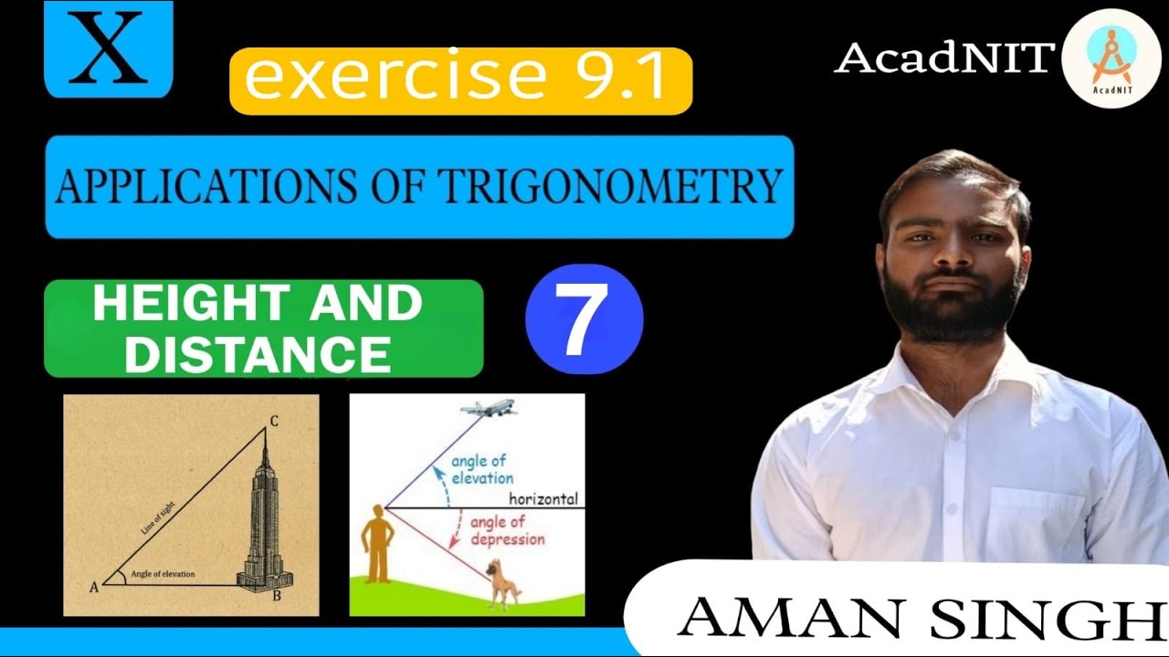Height And Distance | NCERT Exercise 9.1 | Class 10 | Application Of ...