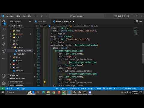 16 Flutter Provider con BottomNavigationBar - YouTube