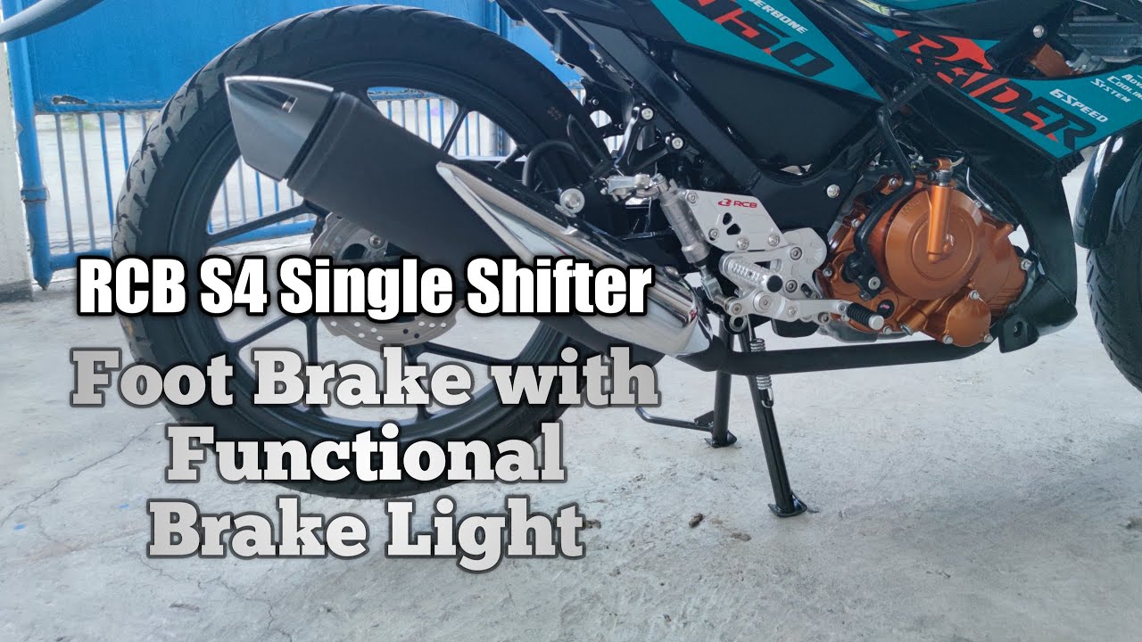 RCB S4 Single Shifter | Foot Brake with functional Brake Light | Raider ...
