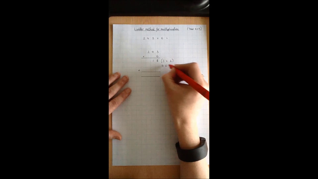 Ladder Method Multiplication Y4 and 5 - YouTube