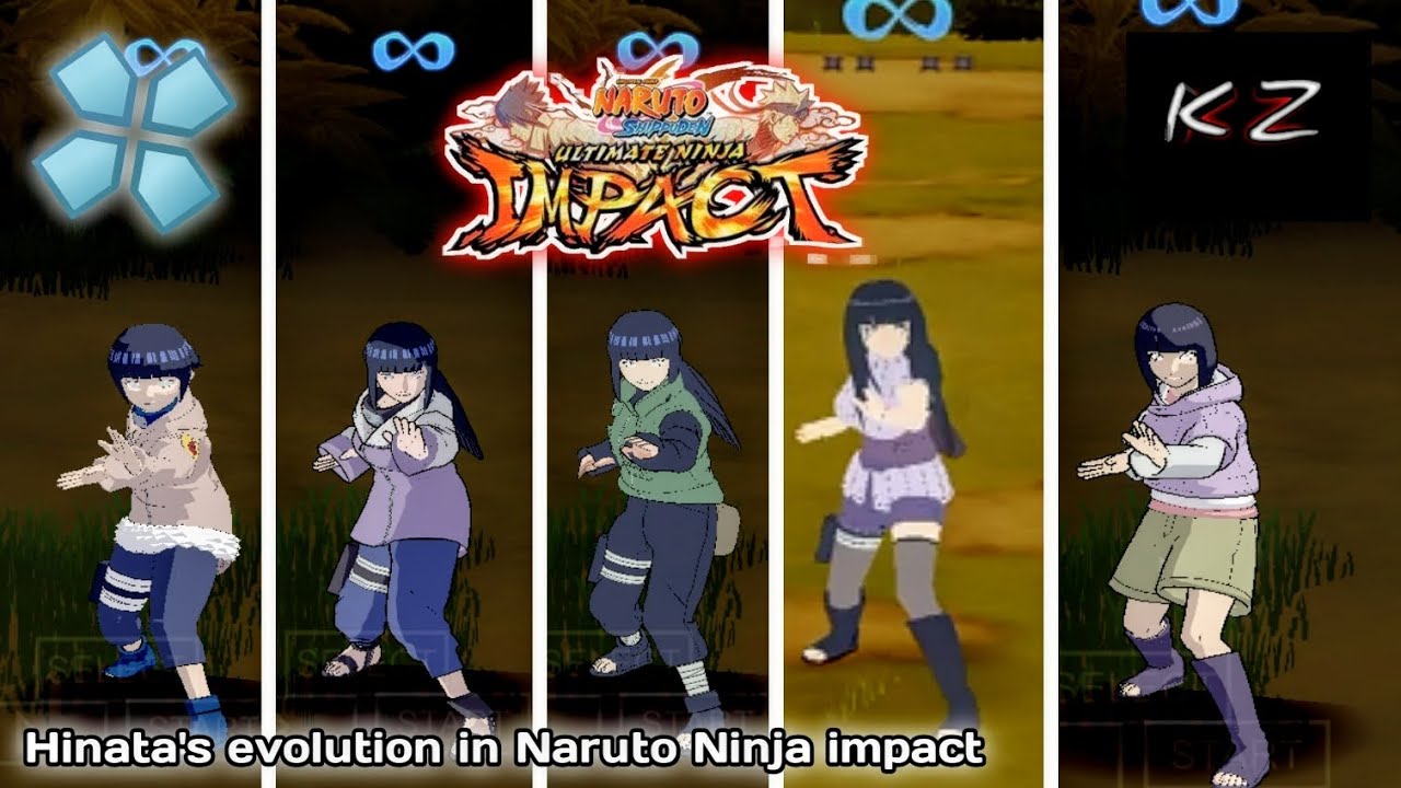 Hinata's evolution in the game Naruto Ultimate Ninja Impact (PPSSPP ...