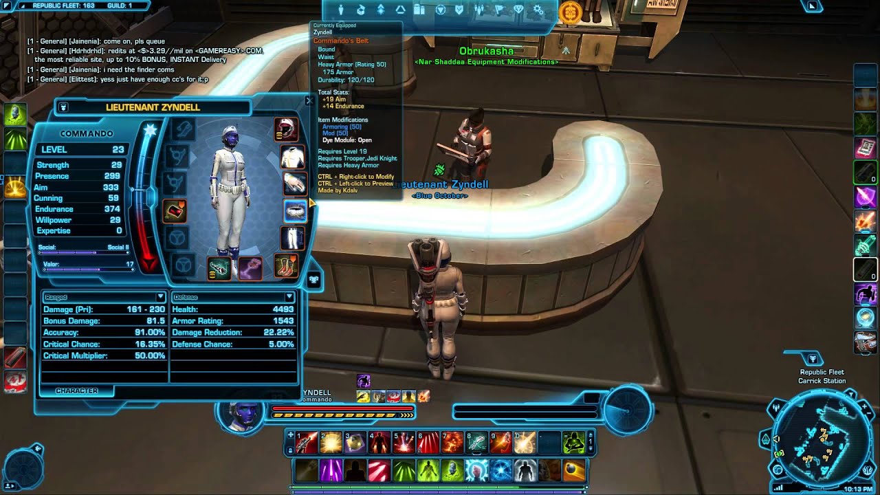 SWTOR: Upgrading Orange Gear Tutorial - YouTube