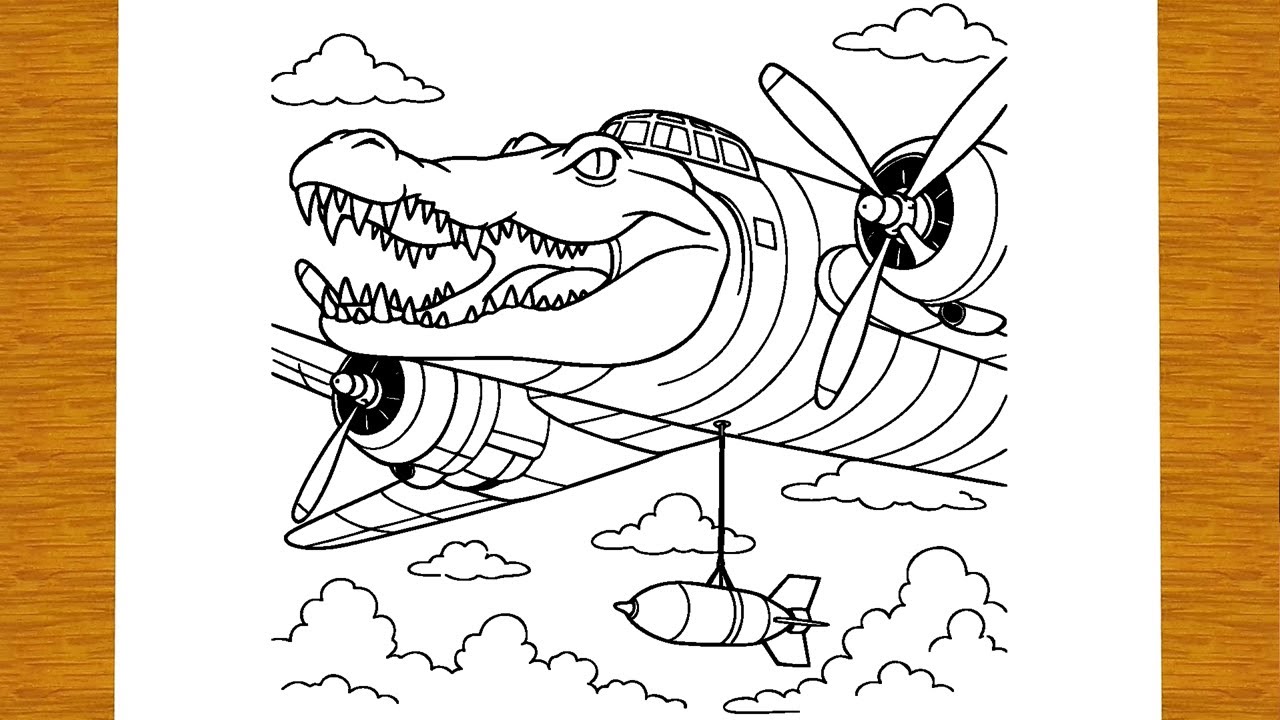 HOW TO DRAW BOMBARDINO CROCODILO | Easy drawings - YouTube
