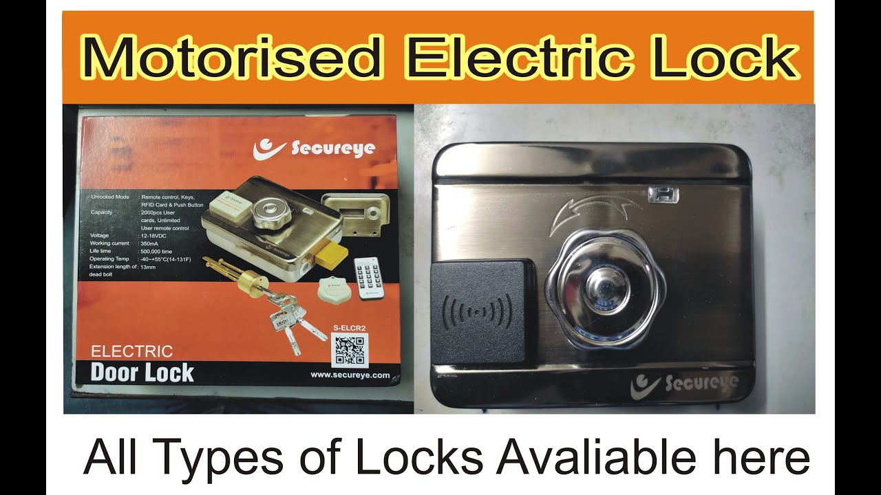 Secureye motorise electric lock 12v operate with RFID card sensor ...