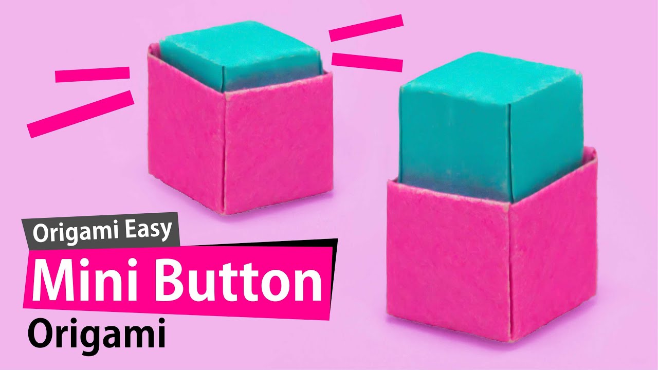 How To Make Origami Mini Button Paper Toys - YouTube