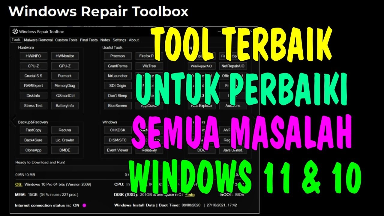 Windows Repair Toolbox Alat Free Terbaik Untuk Perbaiki Semua Masalah ...