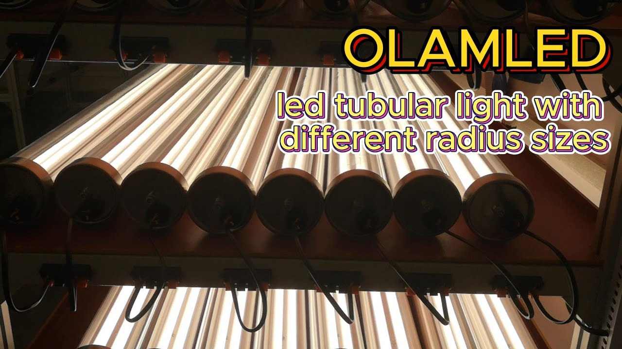 led tubular light with different radius sizes - YouTube