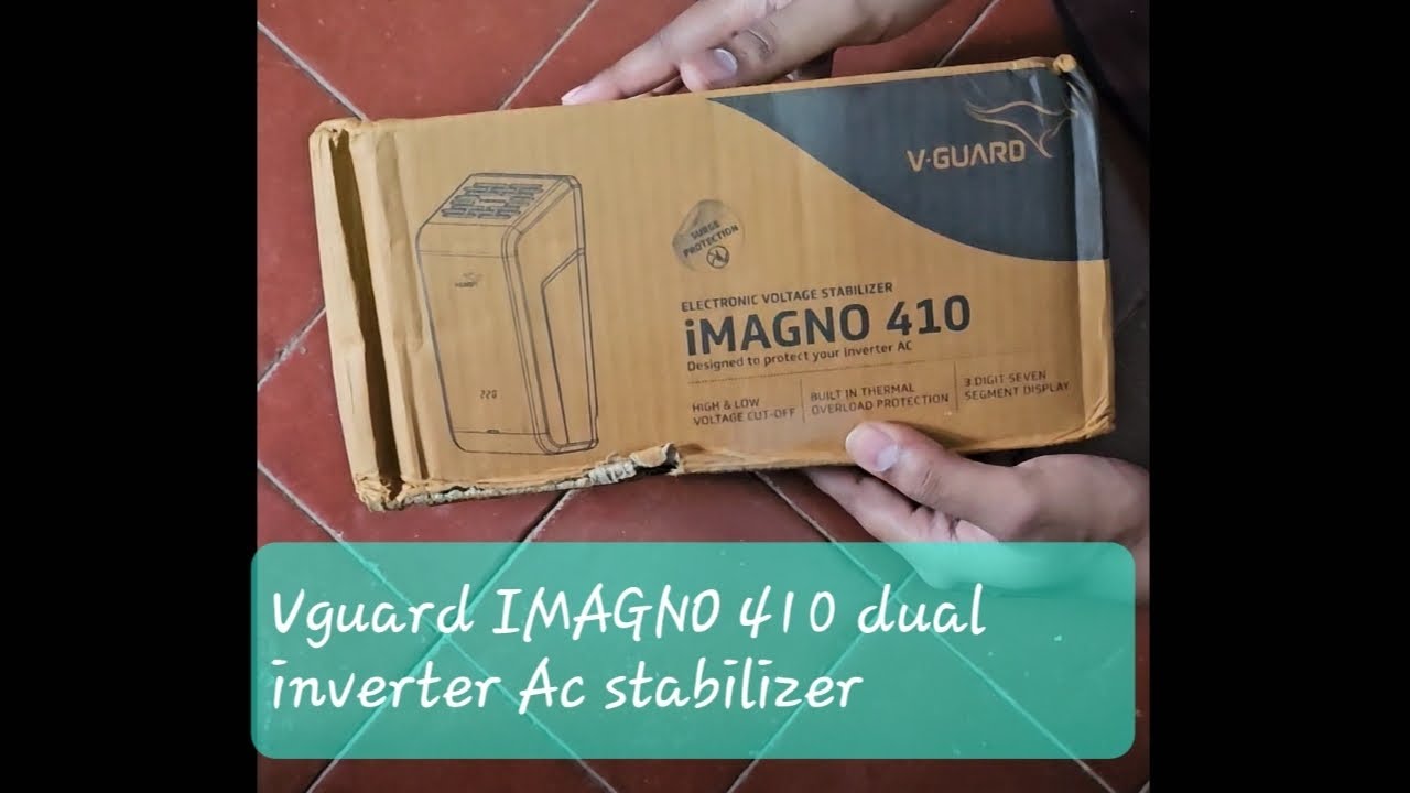 Vguard IMAGNO 410 dual inverter Ac stabilizer unboxing and review # ...
