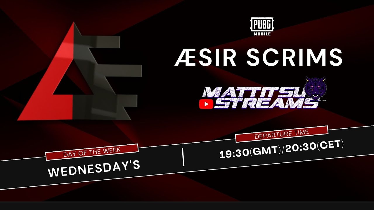 [EN] Æsir Squad Scrims - PUBGM Scrims - LIVE - YouTube