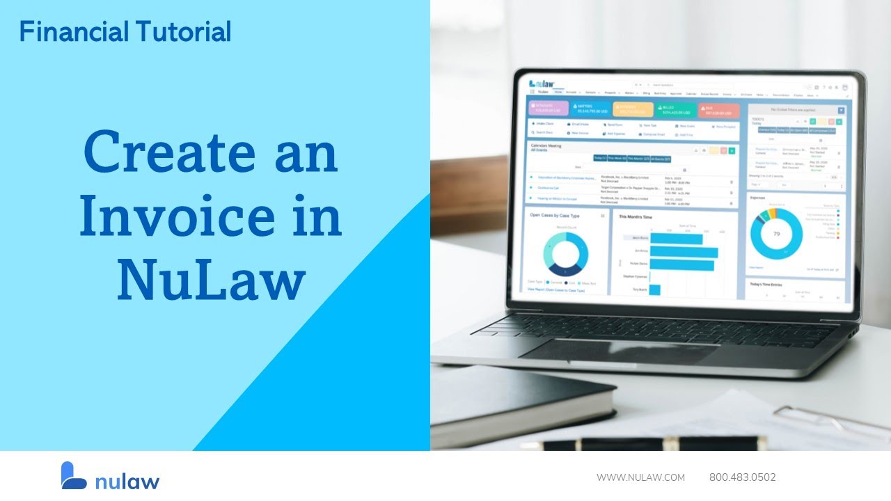 Generate a client Invoice in NuLaw - YouTube