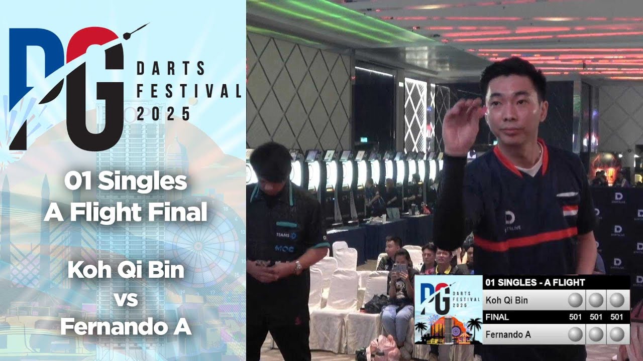 PENANG DARTS FESTIVAL 2025 - 01 Singles A Flight Final - YouTube