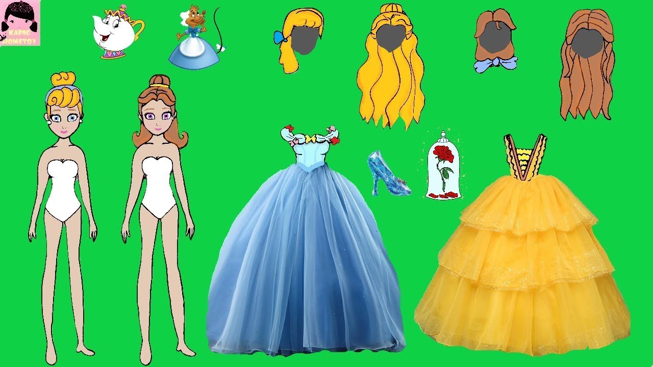 Paper doll Dress Up Handmade Paper Crafts - YouTube