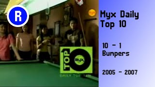 Myx Daily Top 10 (2005 - 2007) | 10 - 1 Bumpers