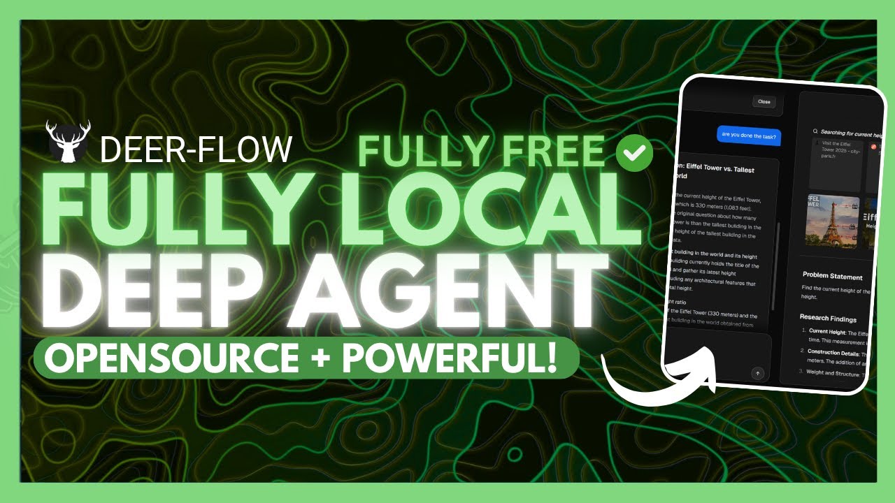 DeerFlow: FULLY FREE Local DEEP Research Agent - Powerful AI Agent Can Do Anything! - YouTube
