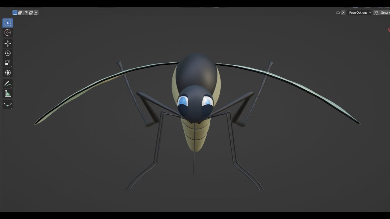 Insect mosquito rigging and animation Using blender - YouTube