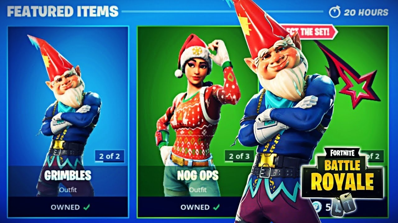 THE RETURN OF GRIMBLES SKIN + COLD SNAP PICKAXE BACK IN THE FORTNITE ...