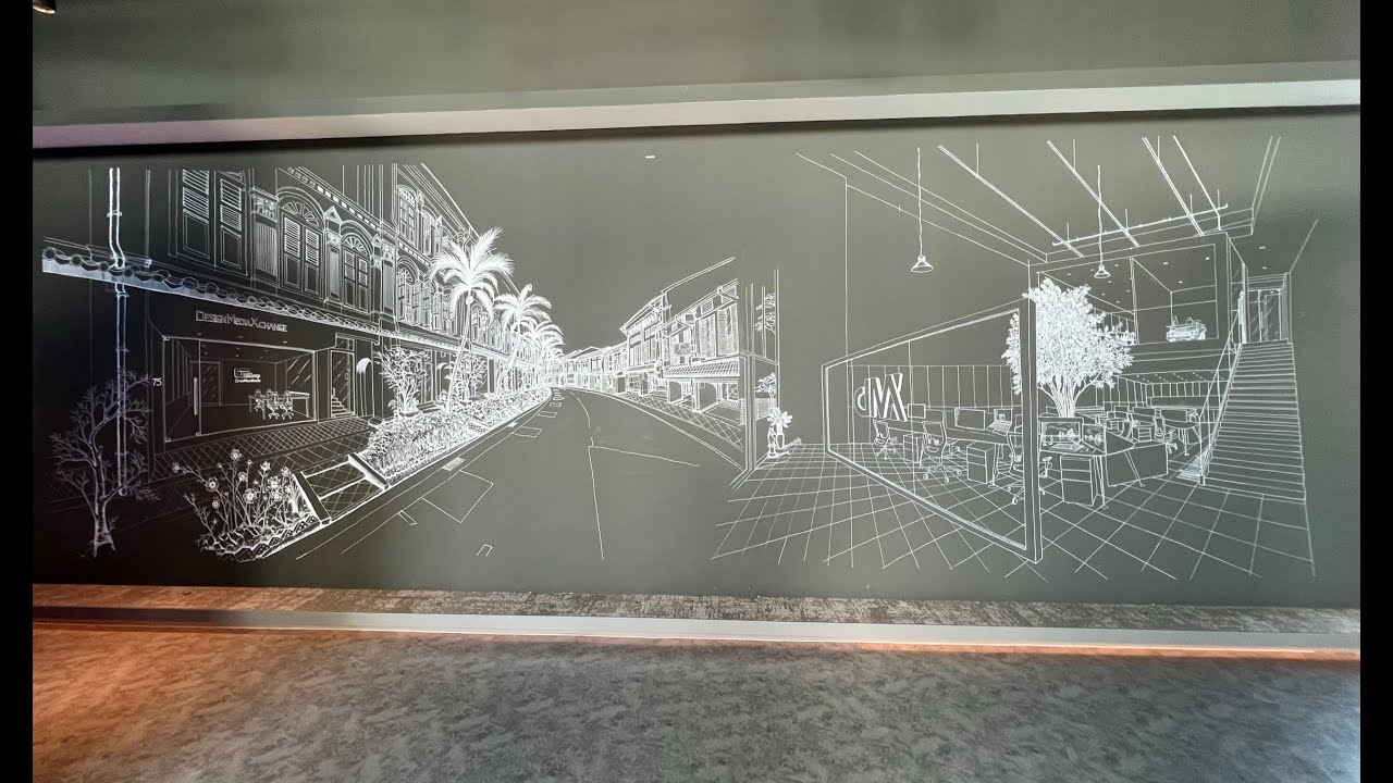 DMX New Office History Wall Art - Sketching Timelapse - YouTube