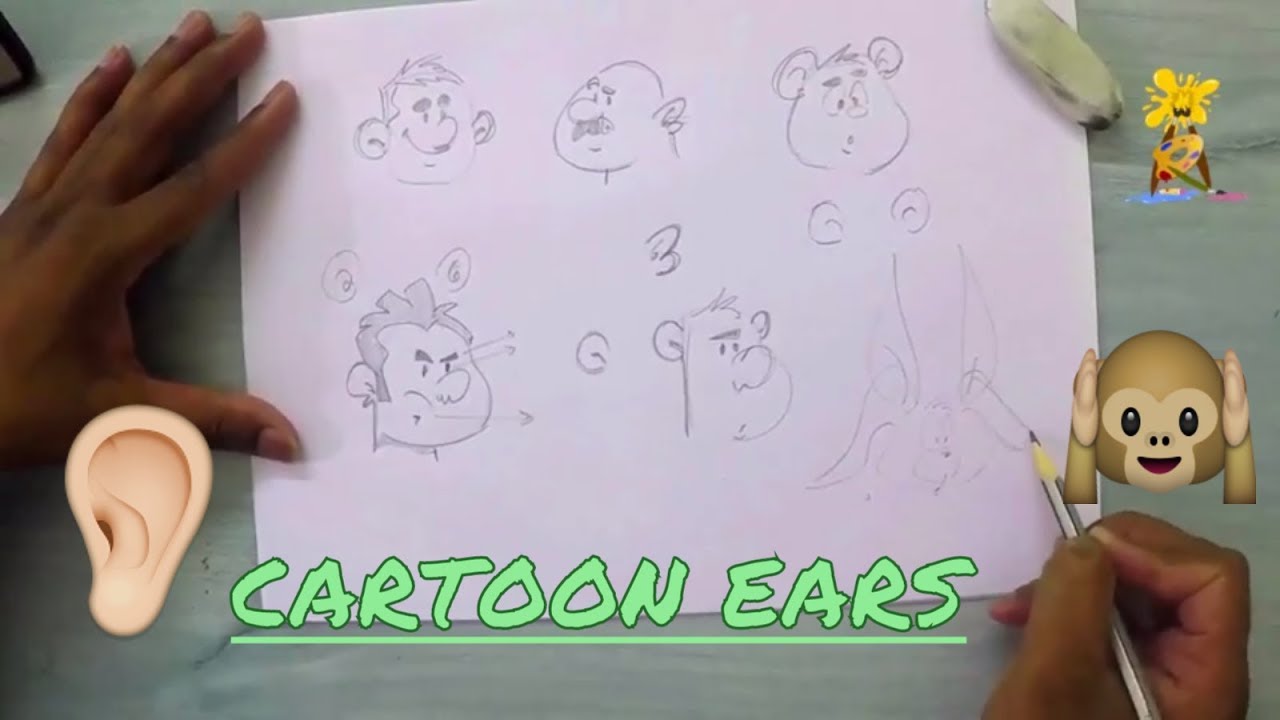 How to draw Ears for your cartoon character | Character Design ...