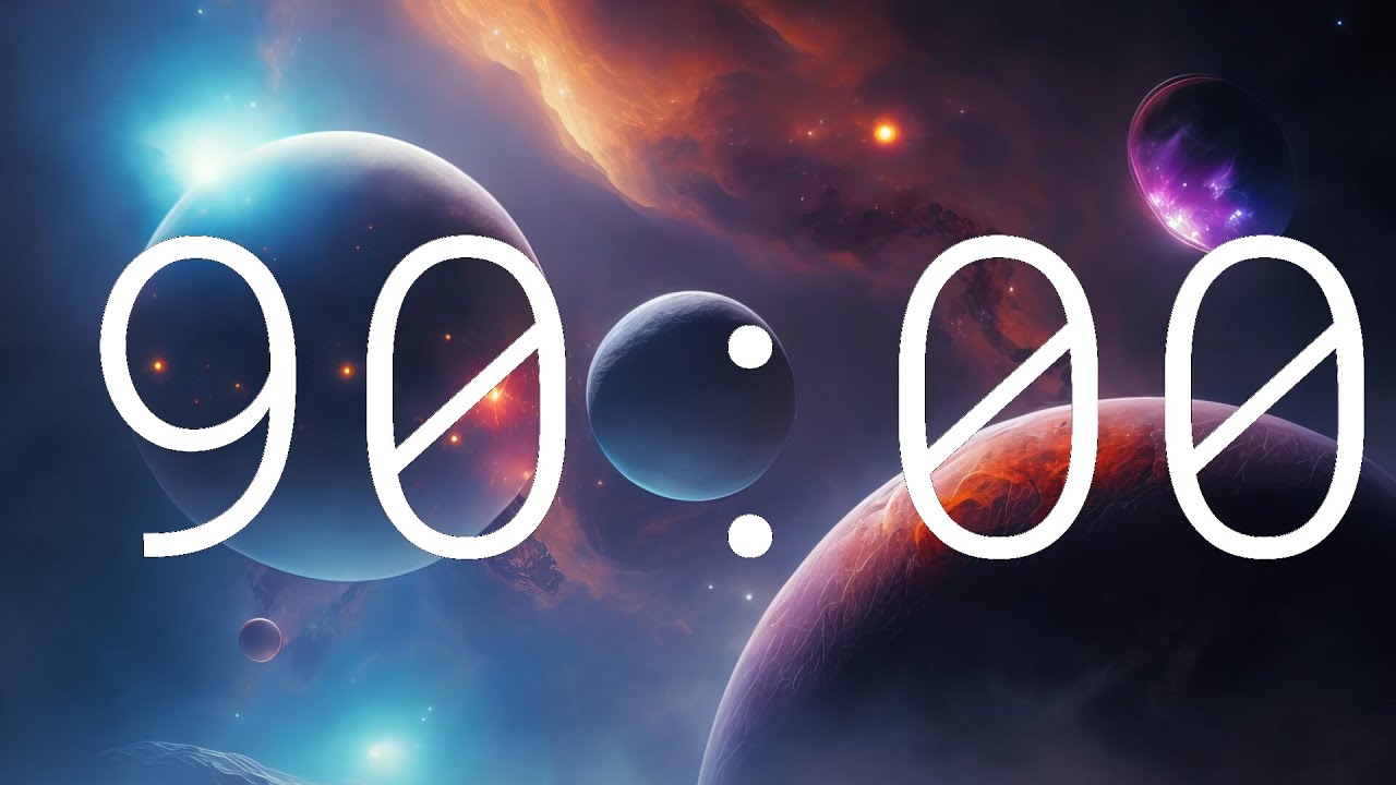 90 minutes Countdown Timer - Space Scene - YouTube