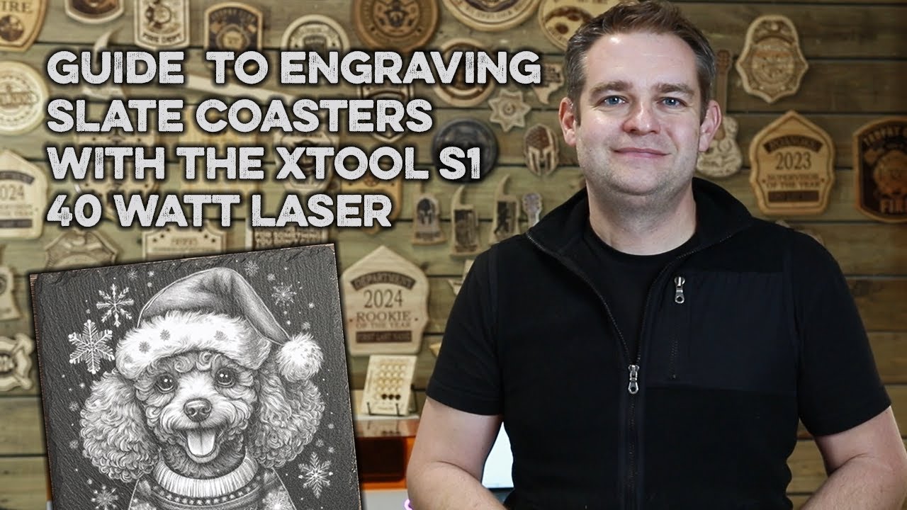 Engraving Slate Coasters with an XTool S1 40 Watt Laser Engraver - YouTube