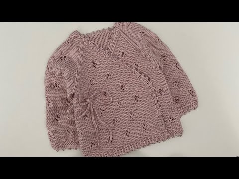 V Ajur model bağcıklı zıbın hırka / 6ay-1yaş