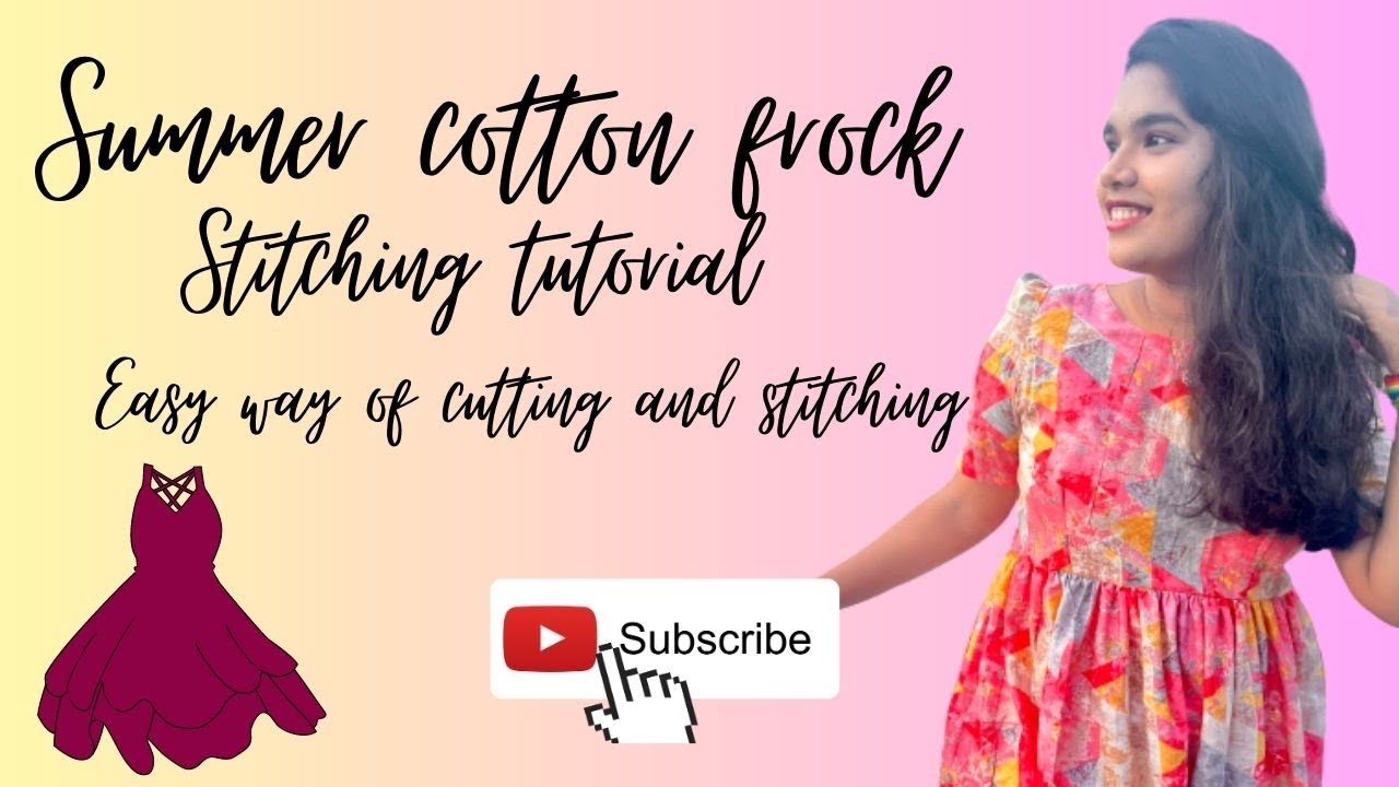 Summer cotton frock cutting and stitching 👗 - YouTube