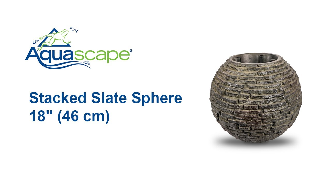Refresh Your Landscape with the Aquascape Stacked Slate Sphere 18" - YouTube