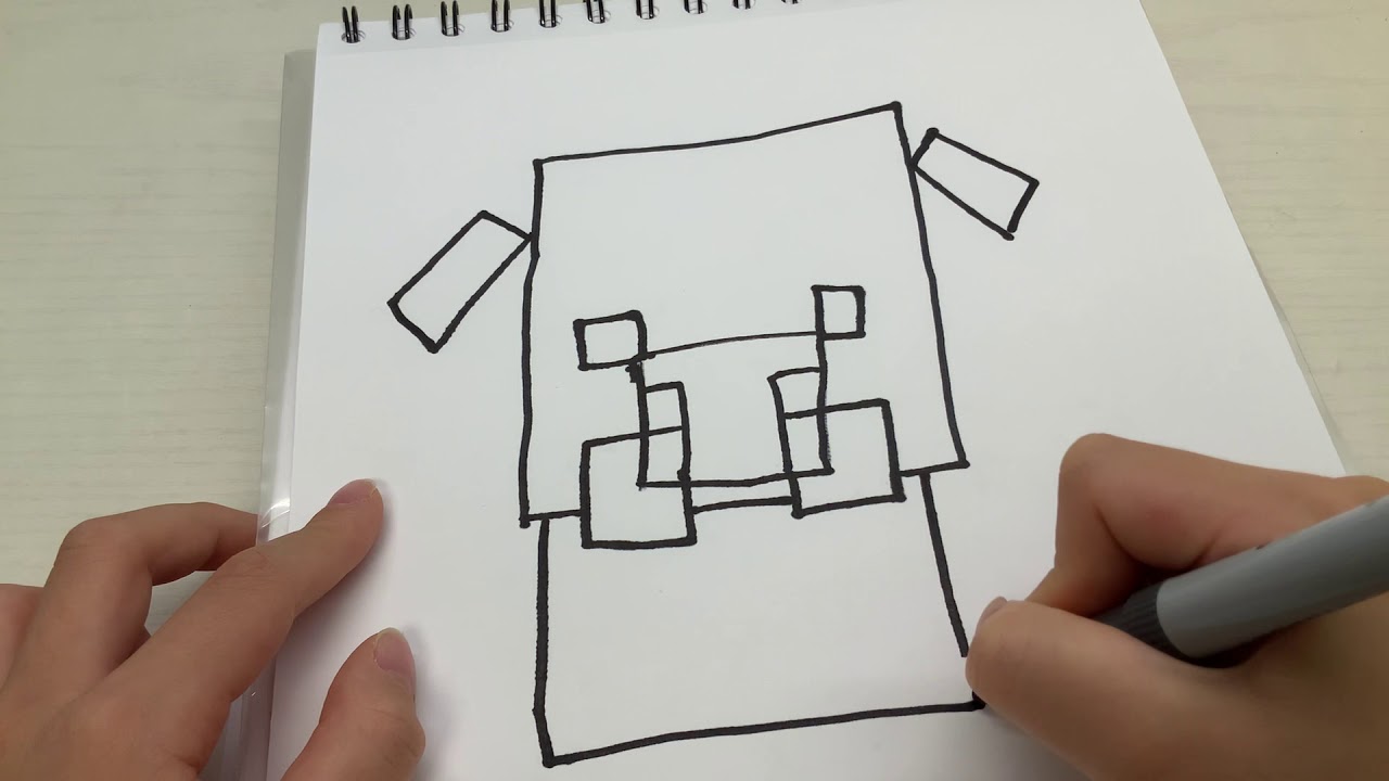 How to draw a cute Piglin in Minecraft step by step tutorial - YouTube