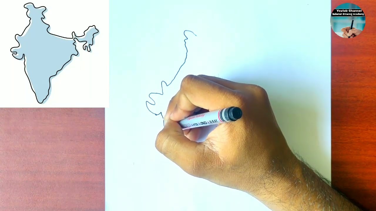 How to draw India map step by step|#drowning - YouTube