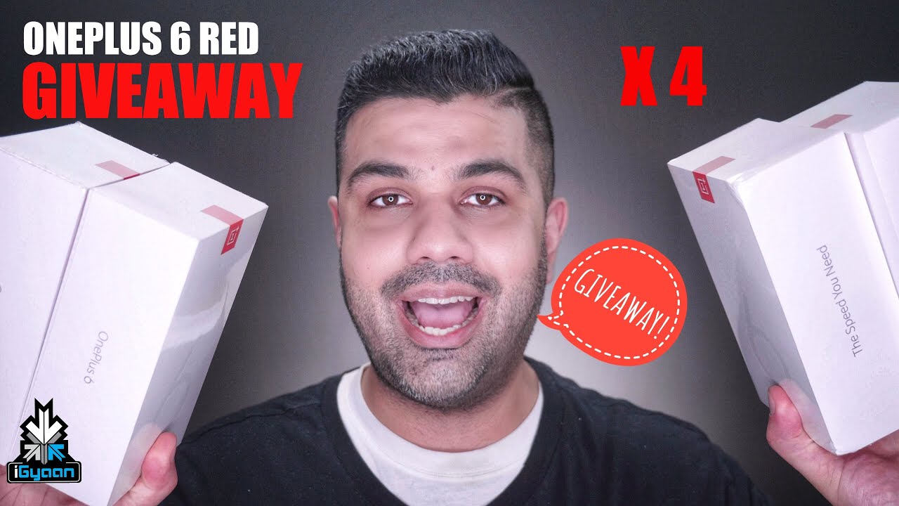 OnePlus 6 Red Giveaway X 4 - YouTube