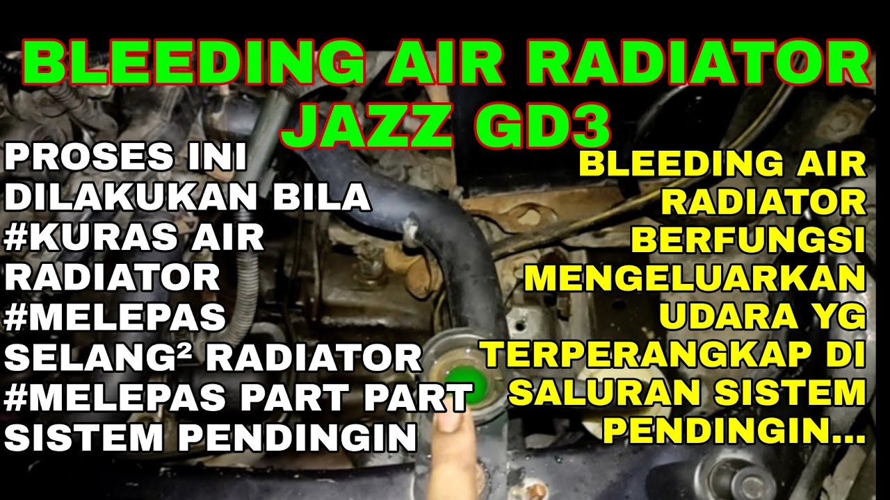 BLEEDING AIR RADIATOR JAZZ GD3 - YouTube