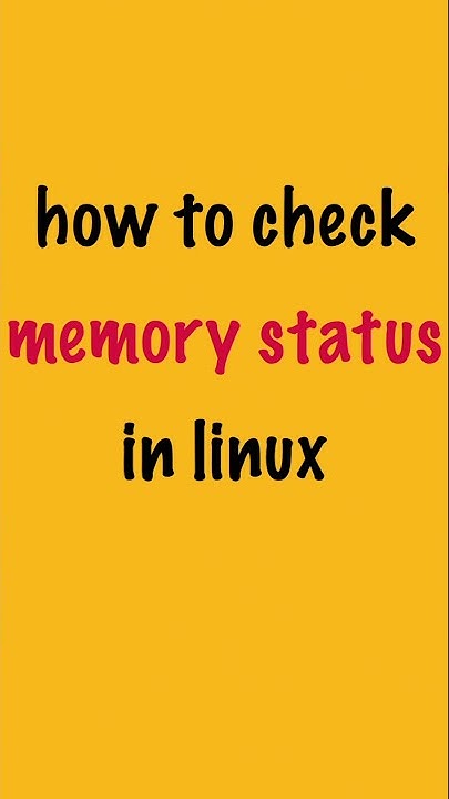 how to check memory status in linux #shorts #linux #unix #command #memory #bydubebox - YouTube