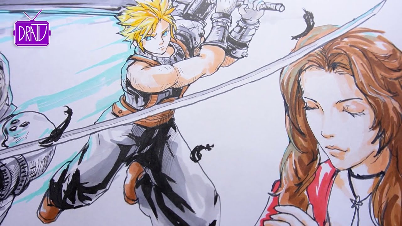 Final Fantasy VII Remake: CLOUD is Fighting to Protect AERITH | DRAW TV ...