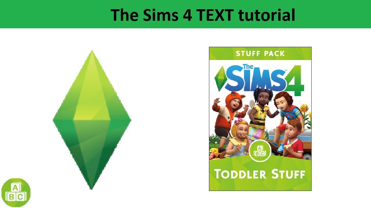 The Sims 4 Text Tutorial: Toddler stuff pack - YouTube