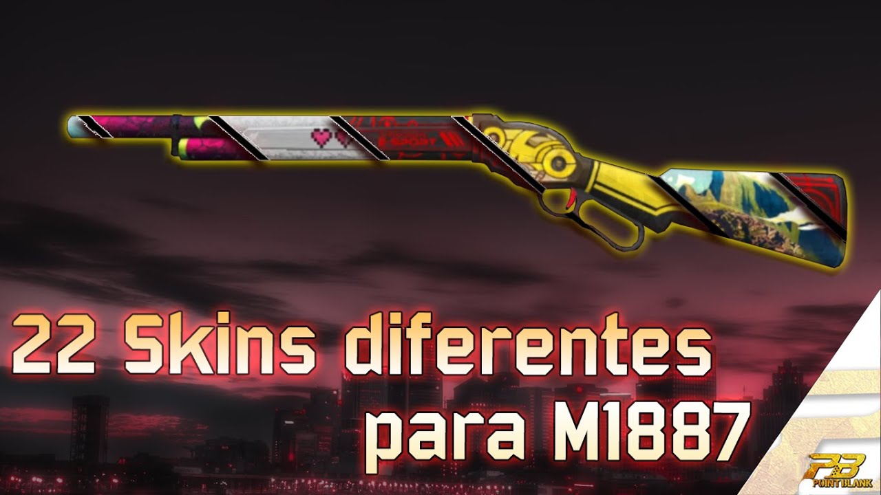 Point Blank PACK M1887 (12 que gira) 22 Skins diferentes - YouTube