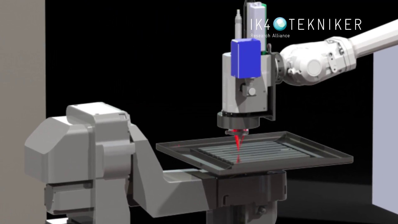 Laser Metal Deposition with coaxial wire supply robot - YouTube