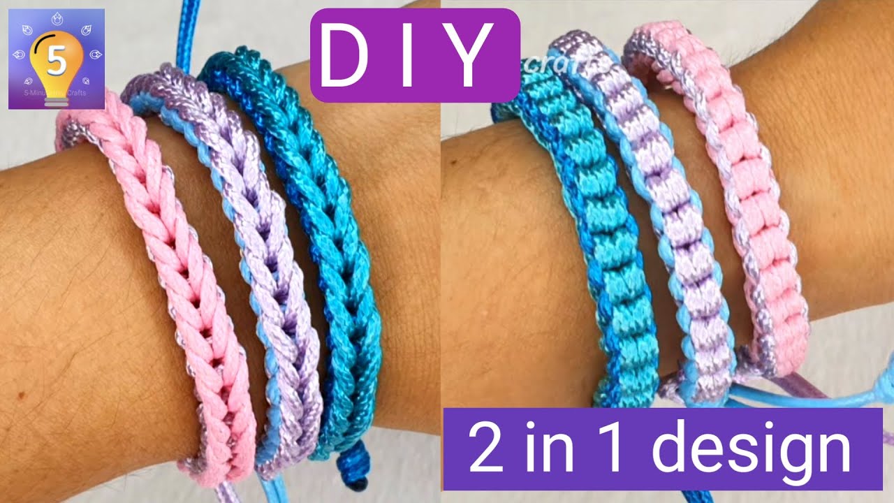 How to make a 1.5 mm wax rope bracelet - YouTube