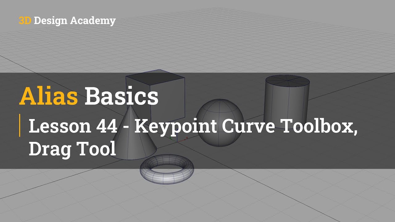 Autodesk Alias Basic Tutorials 44 - Keypoint Curve Toolbox, Drag Tool - YouTube
