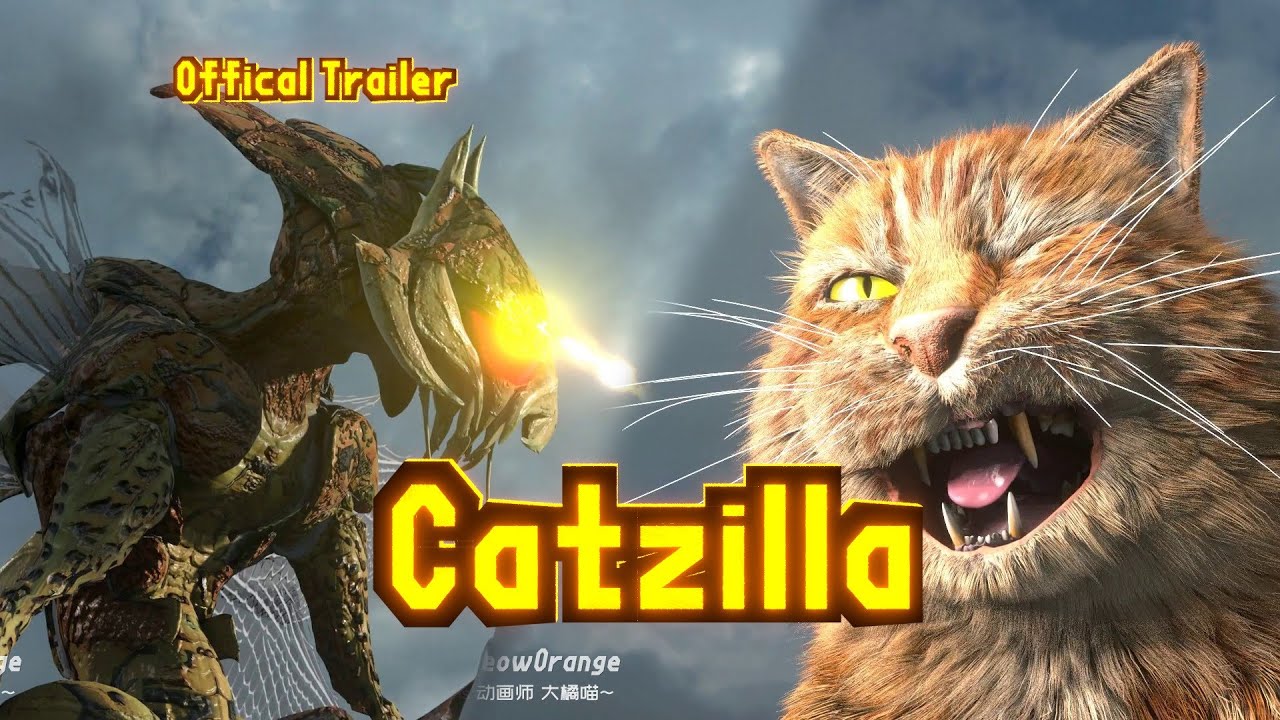 Catzilla vs Gigan insect, UltraMeow Godzilla in Cat mode, teaser ...